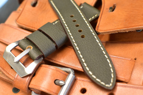 Ranger Leather Watch Band | Military Green Watch Strap | Vintager Straps