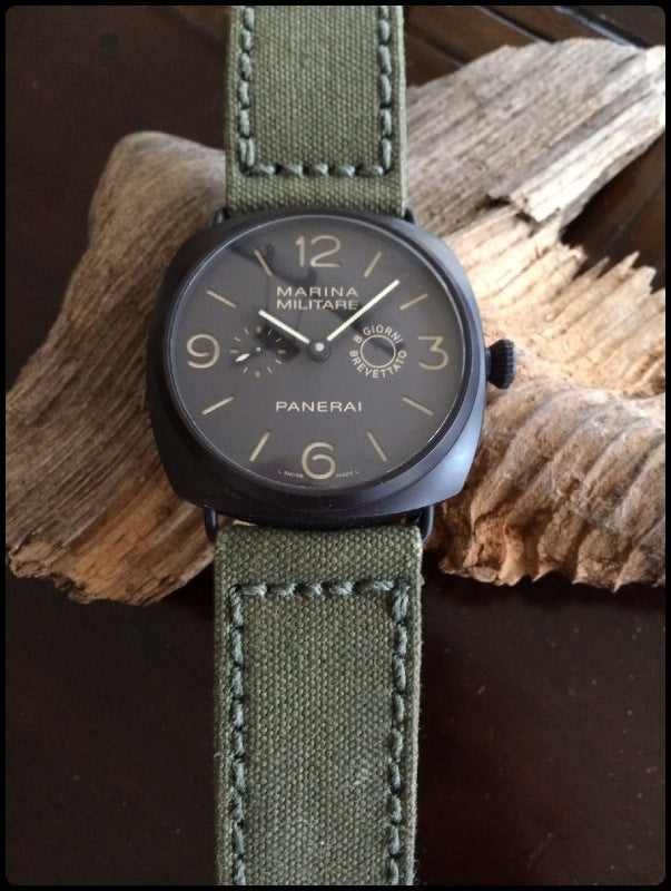 Rolled American Canvas handcrafted canvas watch strap – Vintager Straps